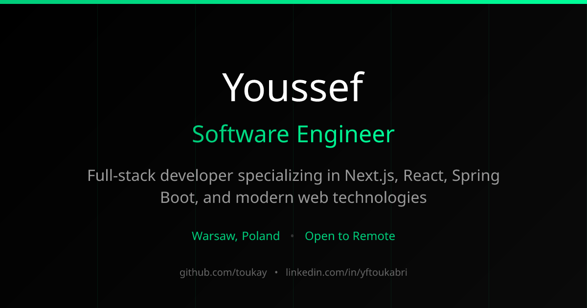 Youssef | Software Engineer